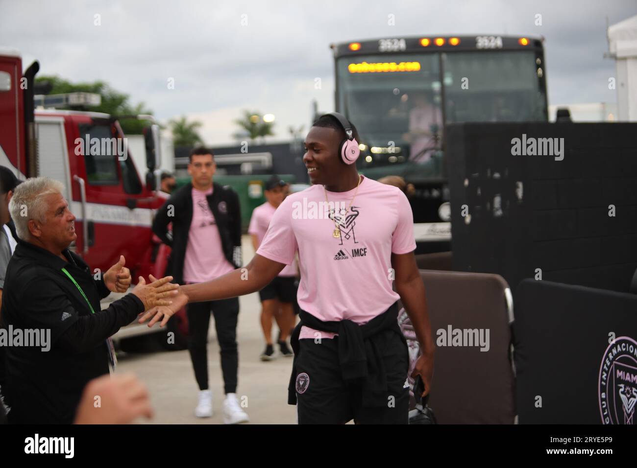 Defender Kamal Miller arriving for Inter Miami CF v New York City FC ...