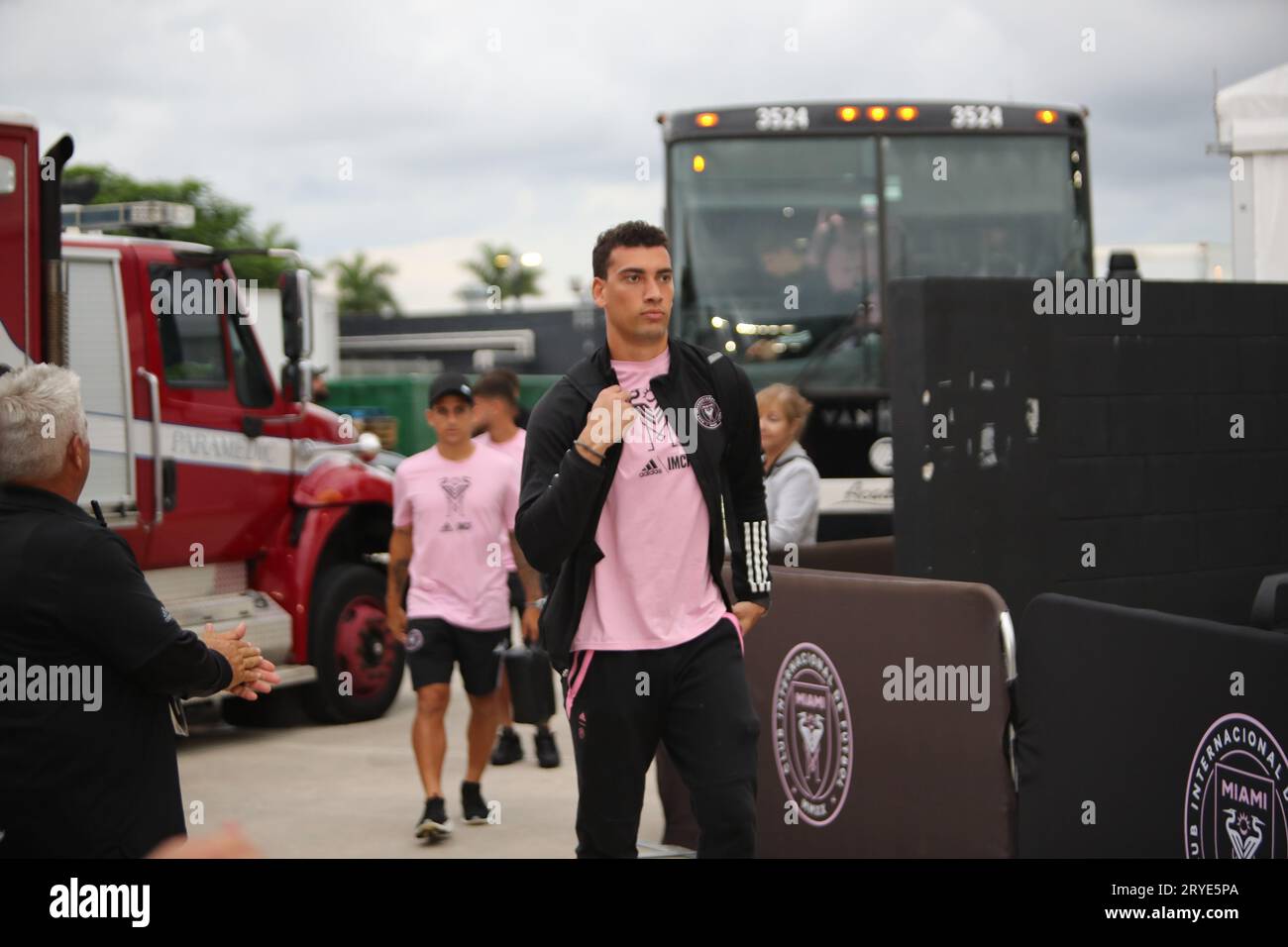Goalkeeper Carlos Dos Santos arriving for Inter Miami CF v New York ...