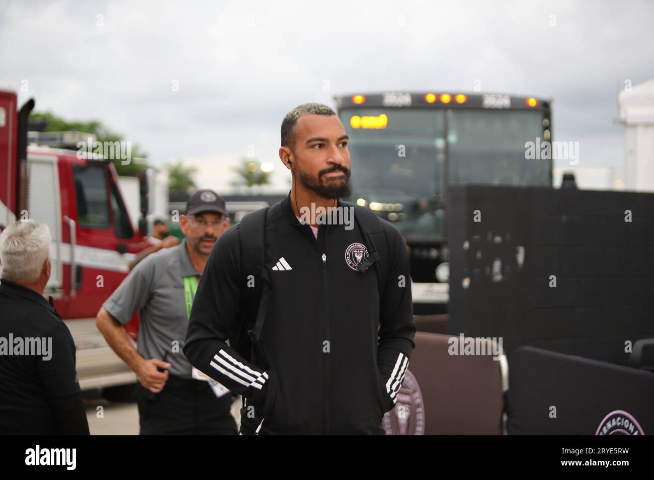 Goalkeeper Drake Callender arriving for Inter Miami CF v New York City ...
