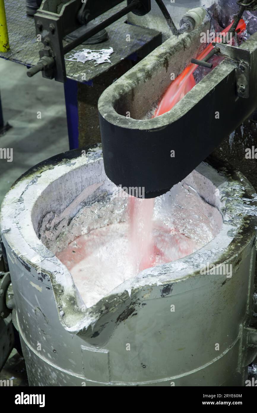 Industrial process for smelting aluminum hi-res stock photography and ...