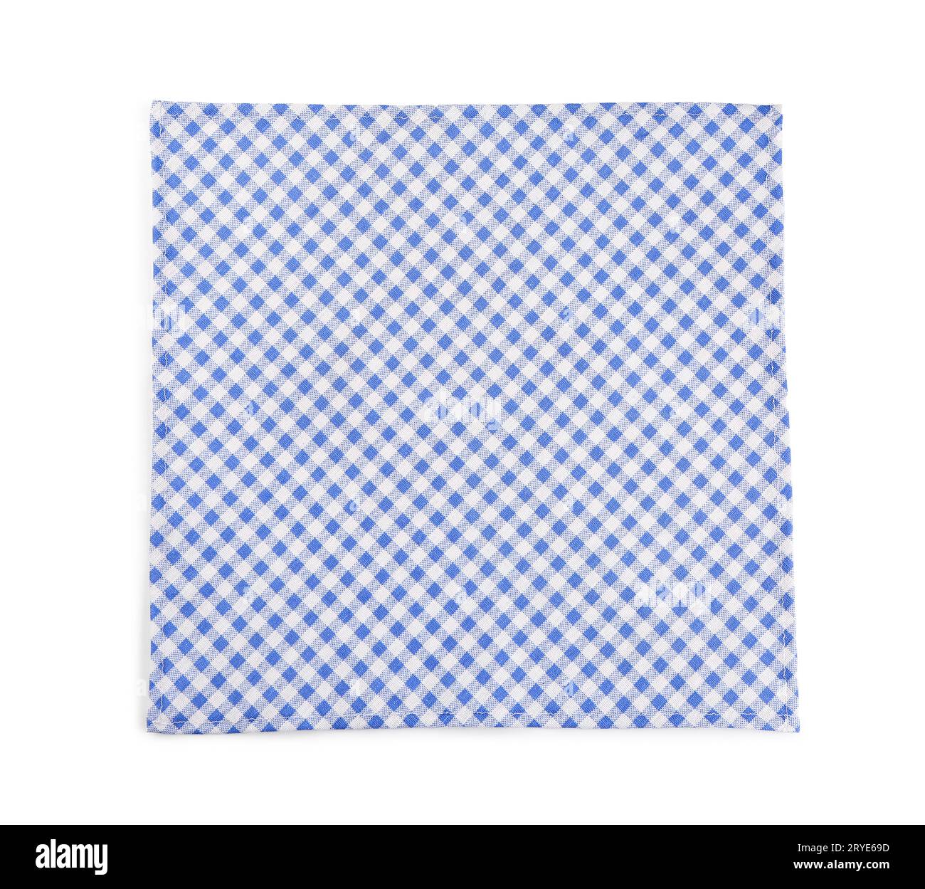 Folded checkered napkin on white background Stock Photo - Alamy