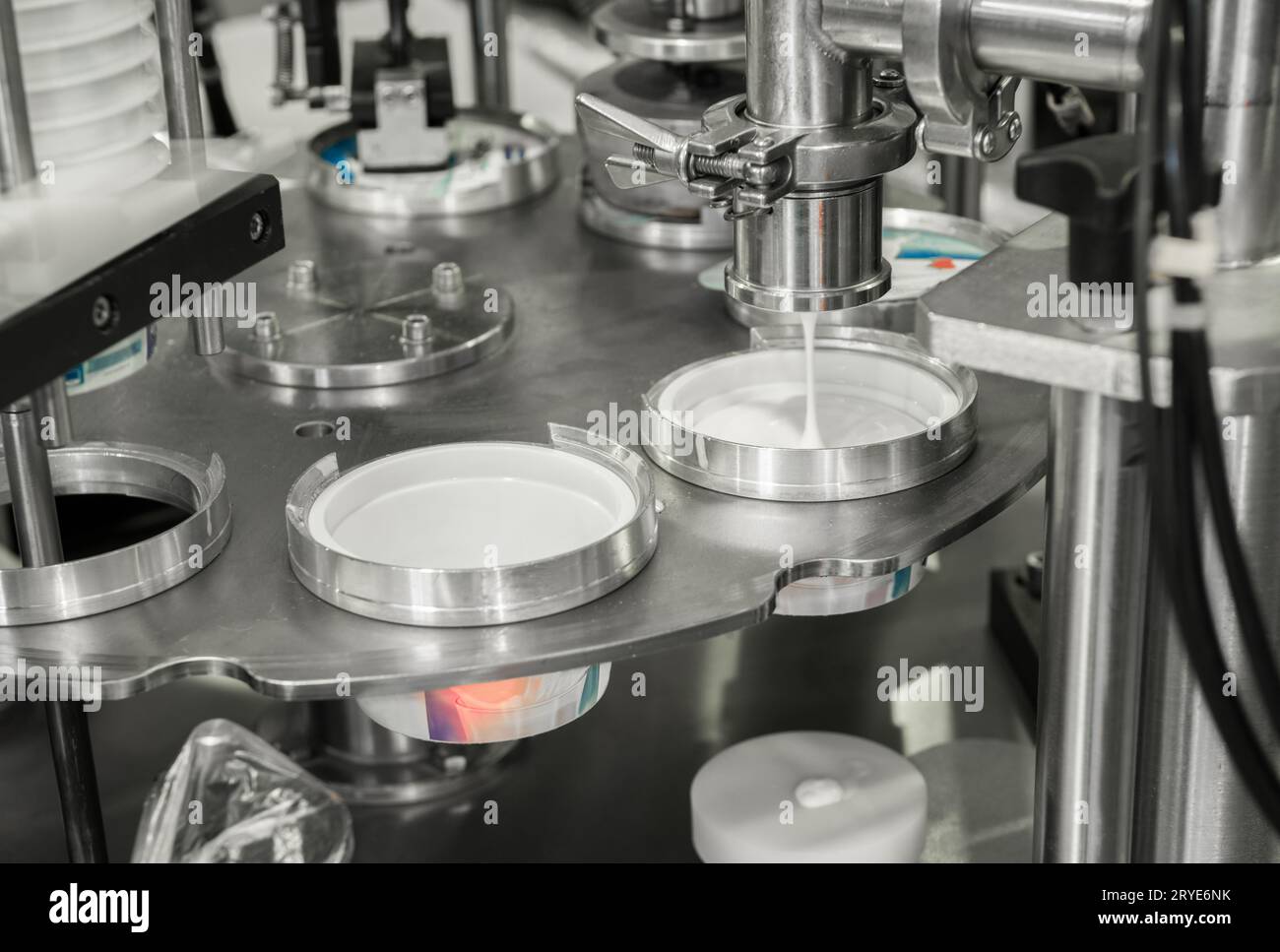 Equipment at the milk factory Stock Photo - Alamy