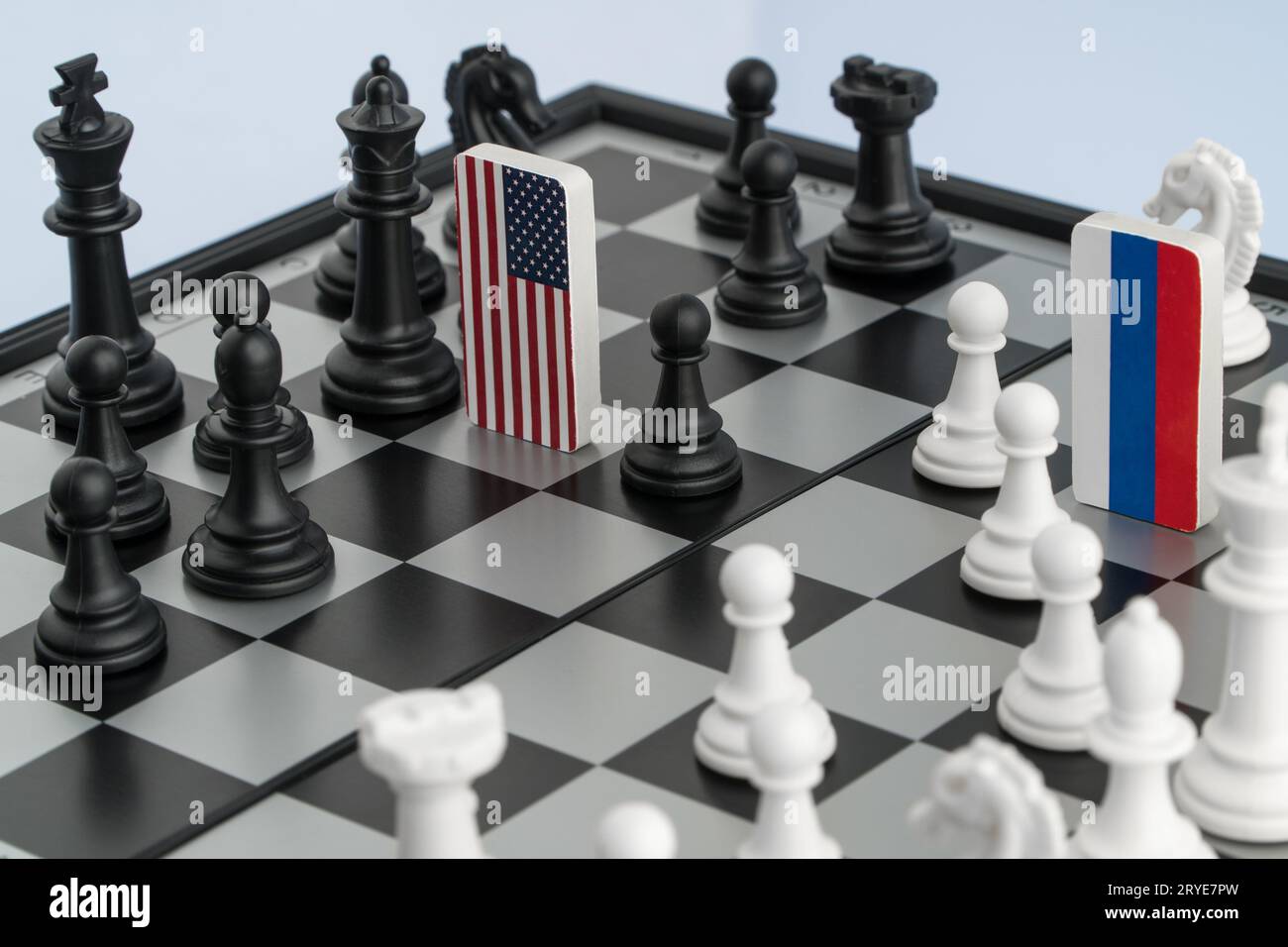 Chessboard with flags of countries Stock Photo - Alamy