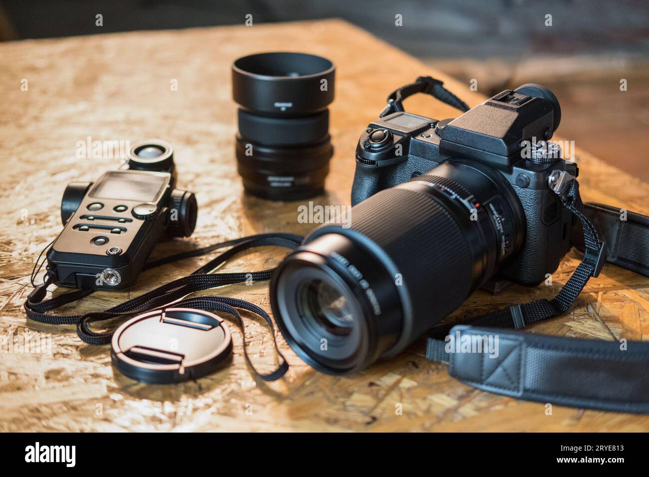 Camera and equipment close-up Stock Photo - Alamy