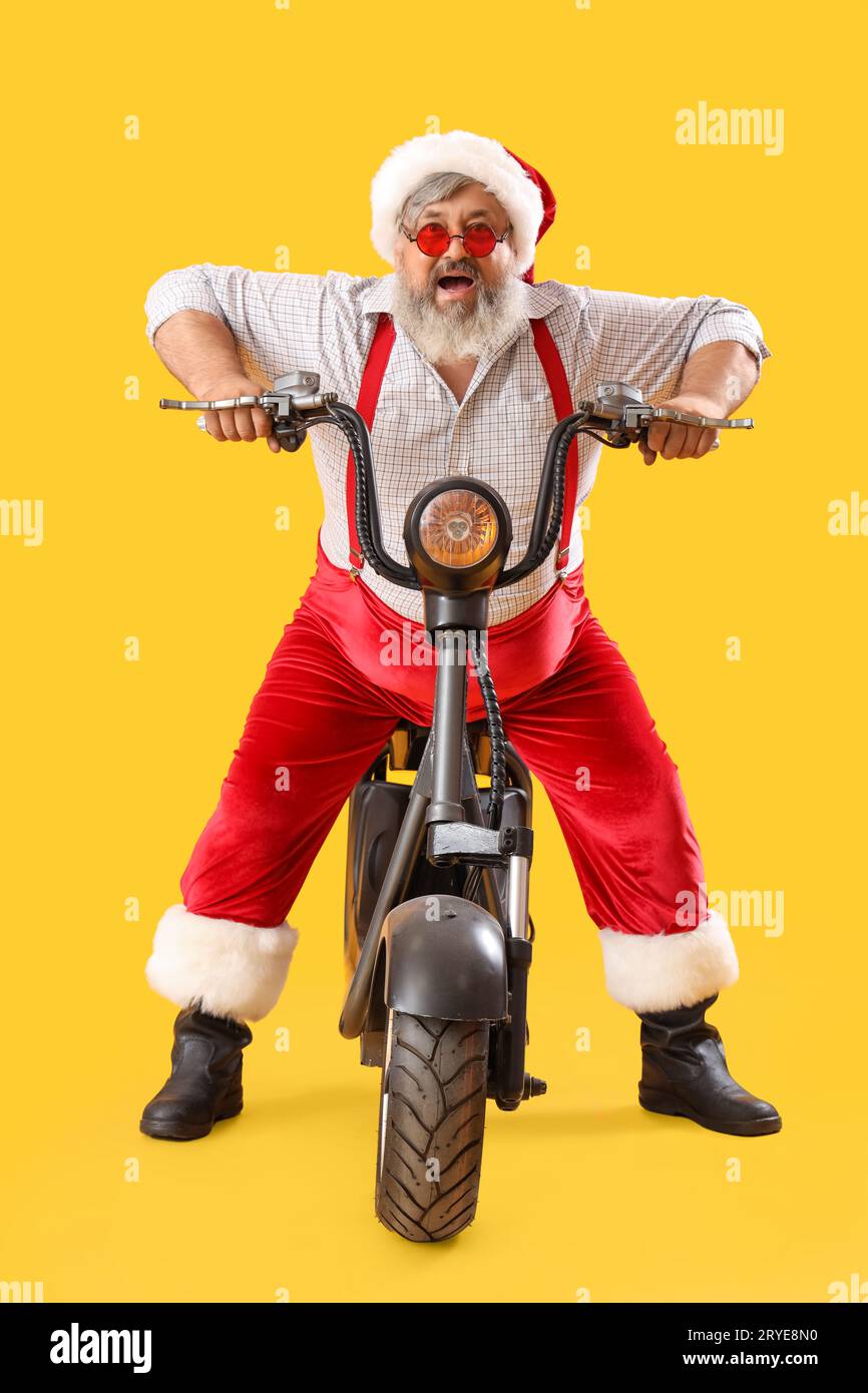 Santa claus riding motorcycle hi-res stock photography and images - Alamy