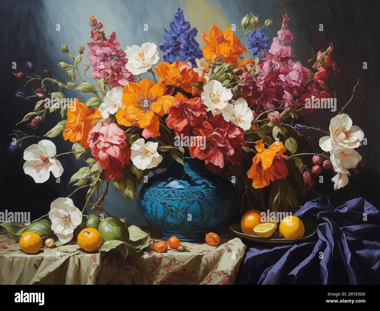 Vintage still life paintings hi-res stock photography and images - Alamy