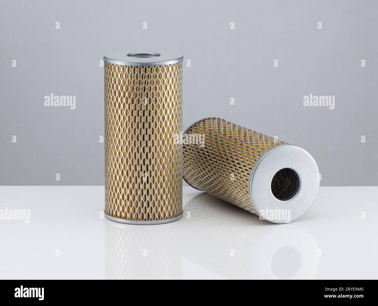 Automobile filter on a white background Stock Photo - Alamy