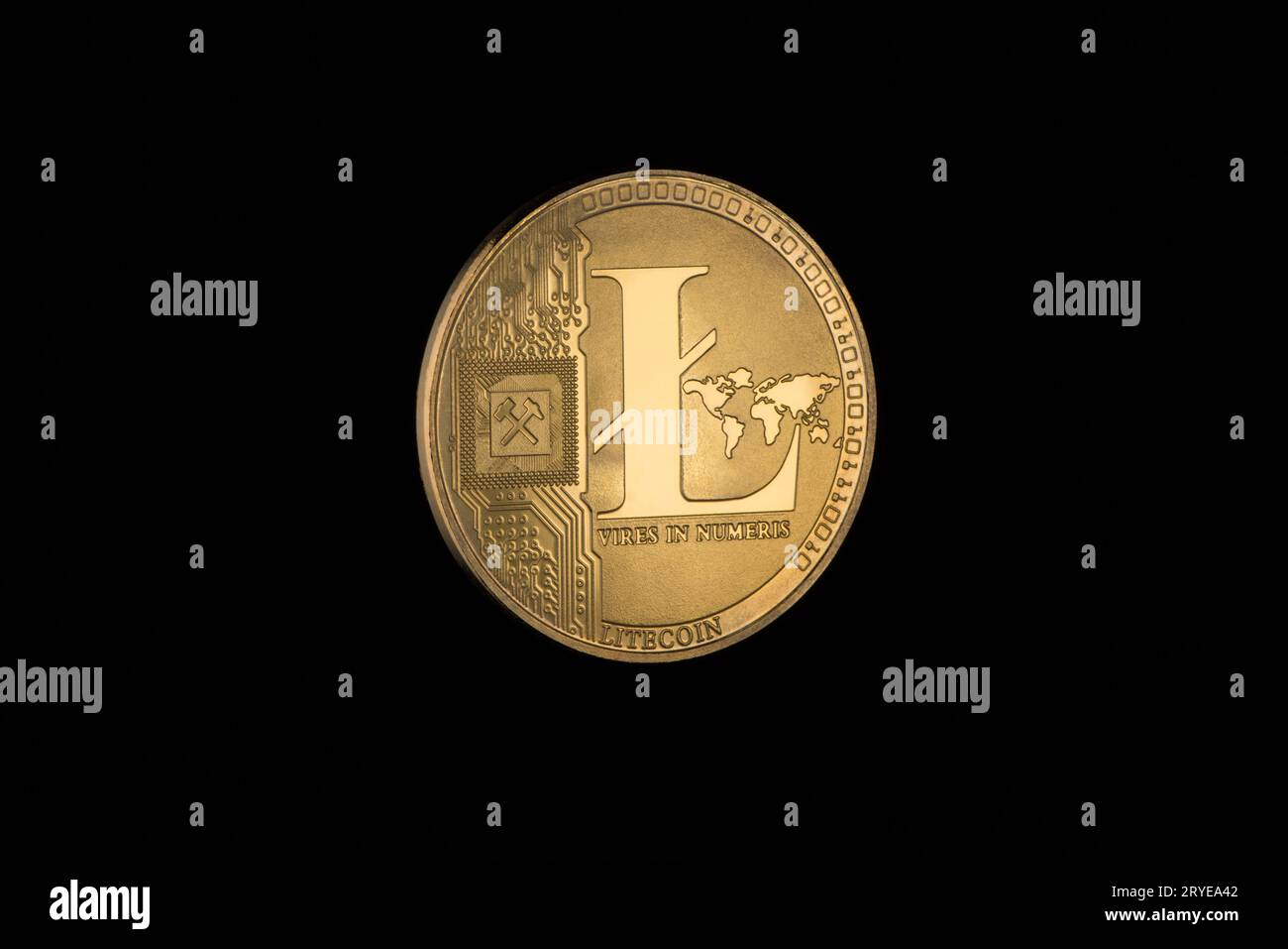 Cryptocurrency concept litecoin mining hi-res stock photography and ...
