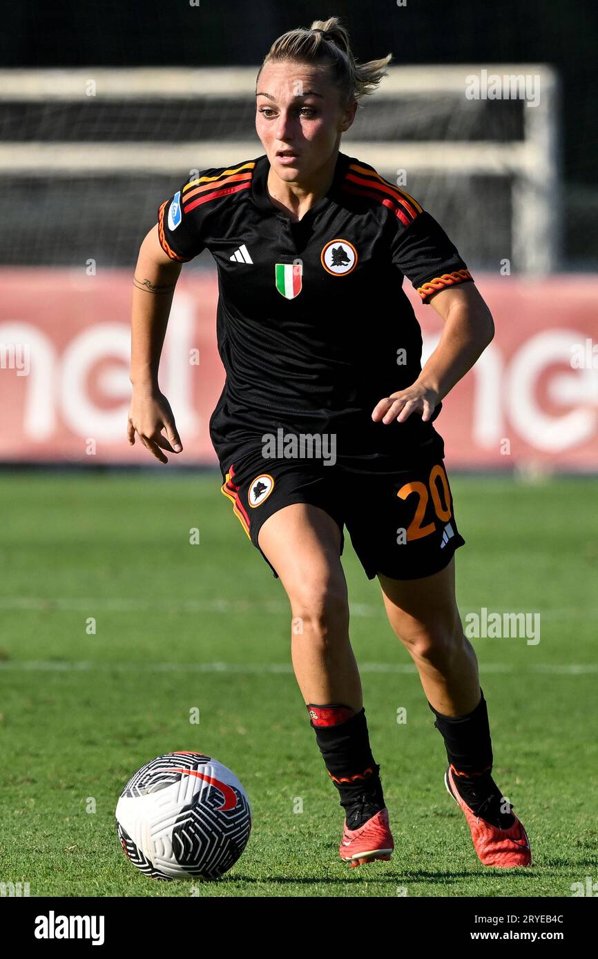 Rome, Italy. 30th Sep, 2023. Giada Greggi of AS Roma in action during ...