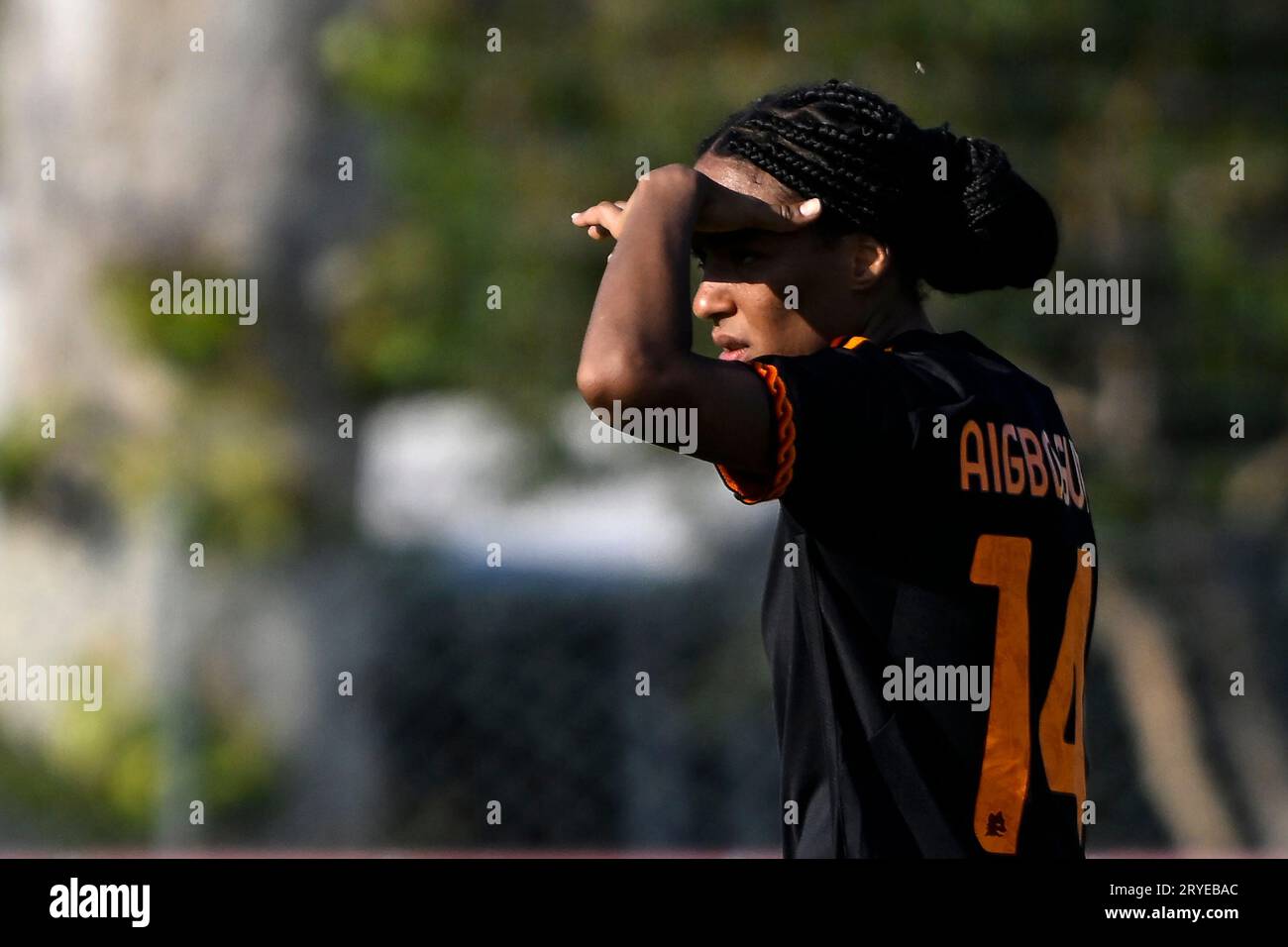 Rome, Italy. 30th Sep, 2023. Eseosa Aigbogun of AS Roma looks during ...