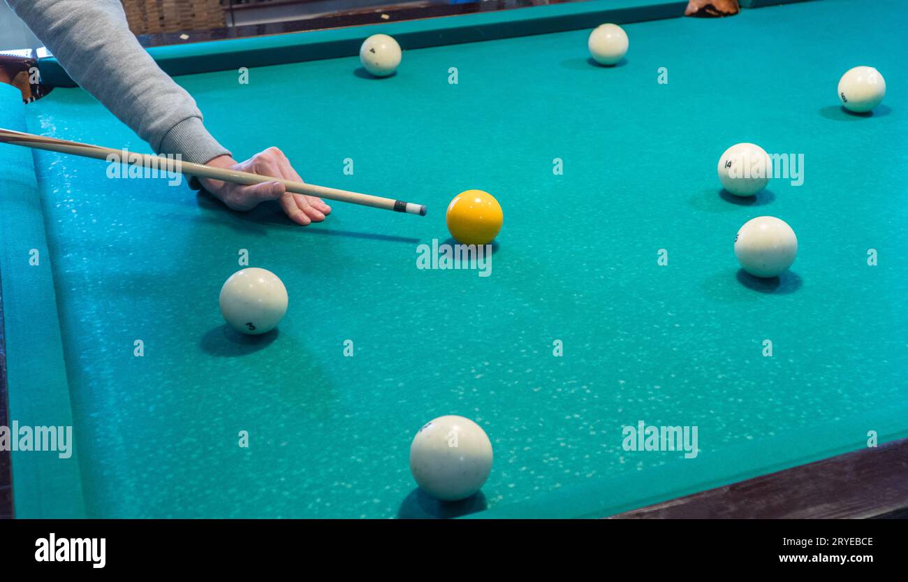 Game of billiards Stock Photo - Alamy