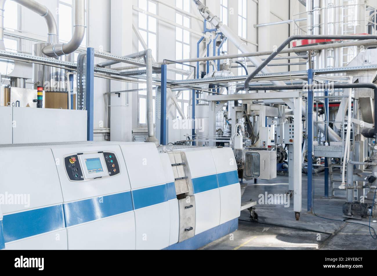 Factory for the production of pet plastic granules. plant of PET ...