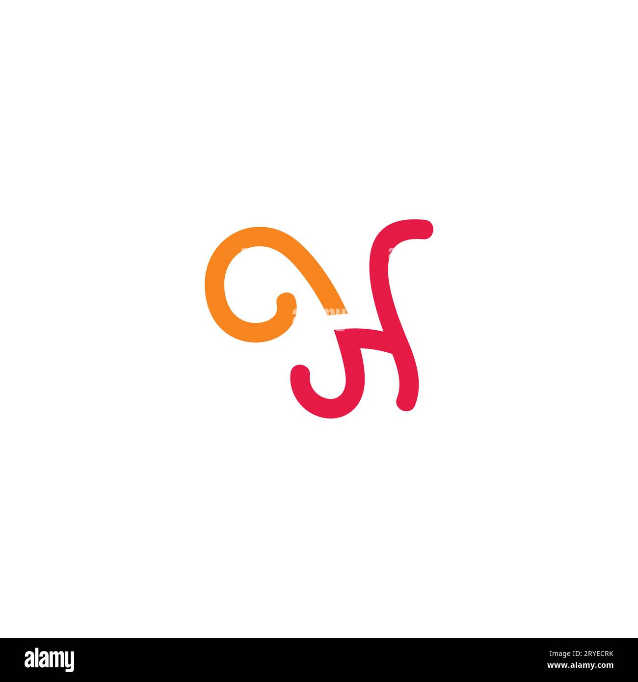letter h happy kids colorful design logo vector Stock Vector Image ...