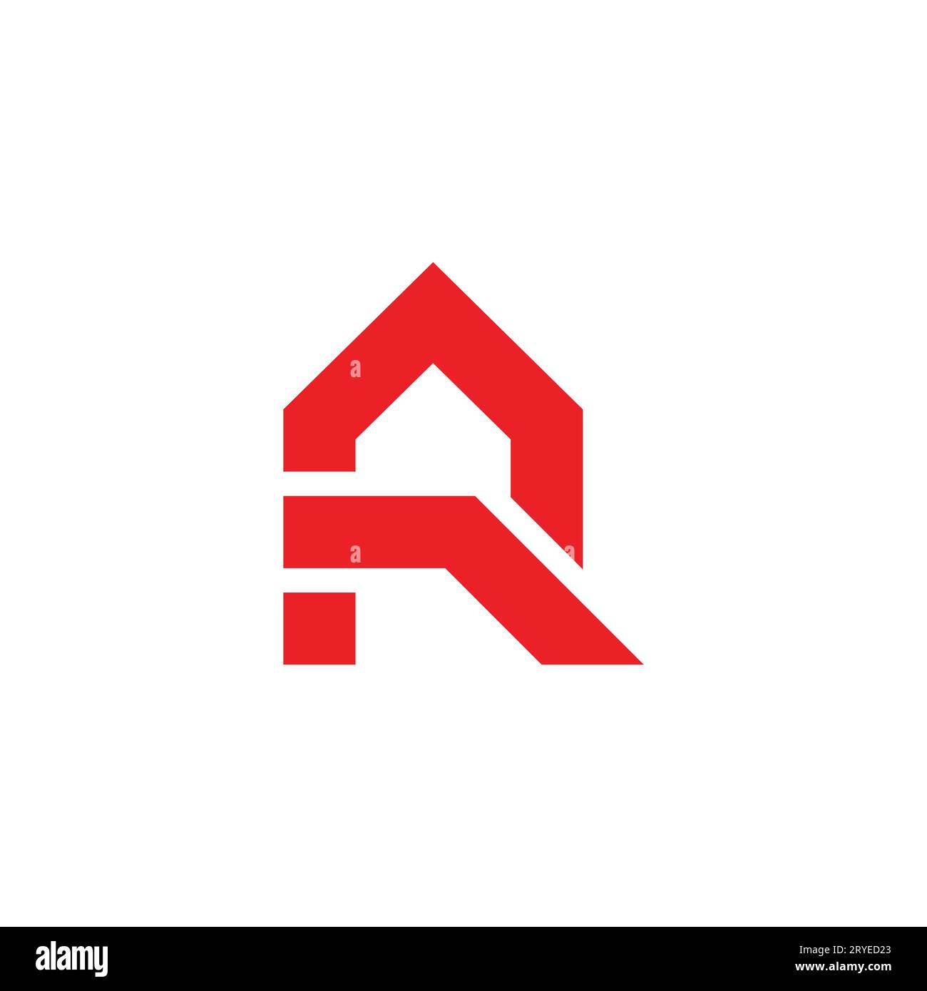 letter r red home basement logo vector Stock Vector Image & Art - Alamy