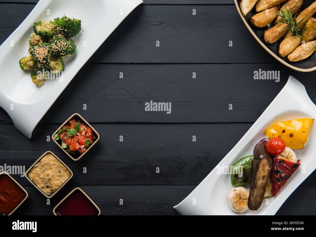 The food, the view from the top Stock Photo - Alamy