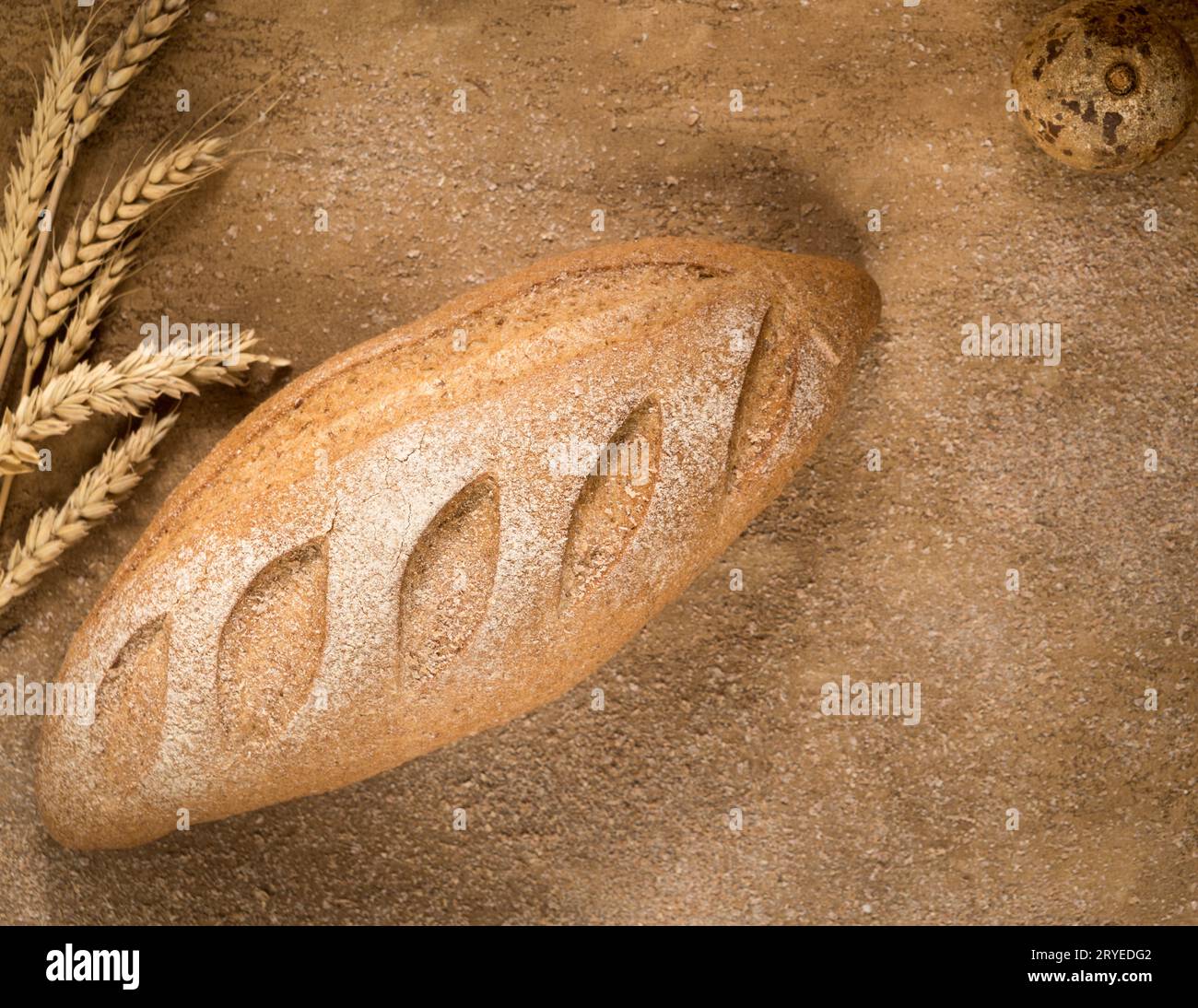 Loaf of bread top view Stock Photo - Alamy