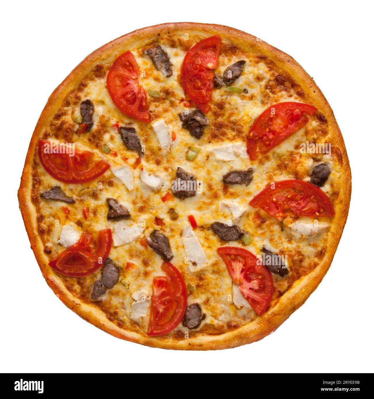 Pizza on white background Stock Photo - Alamy