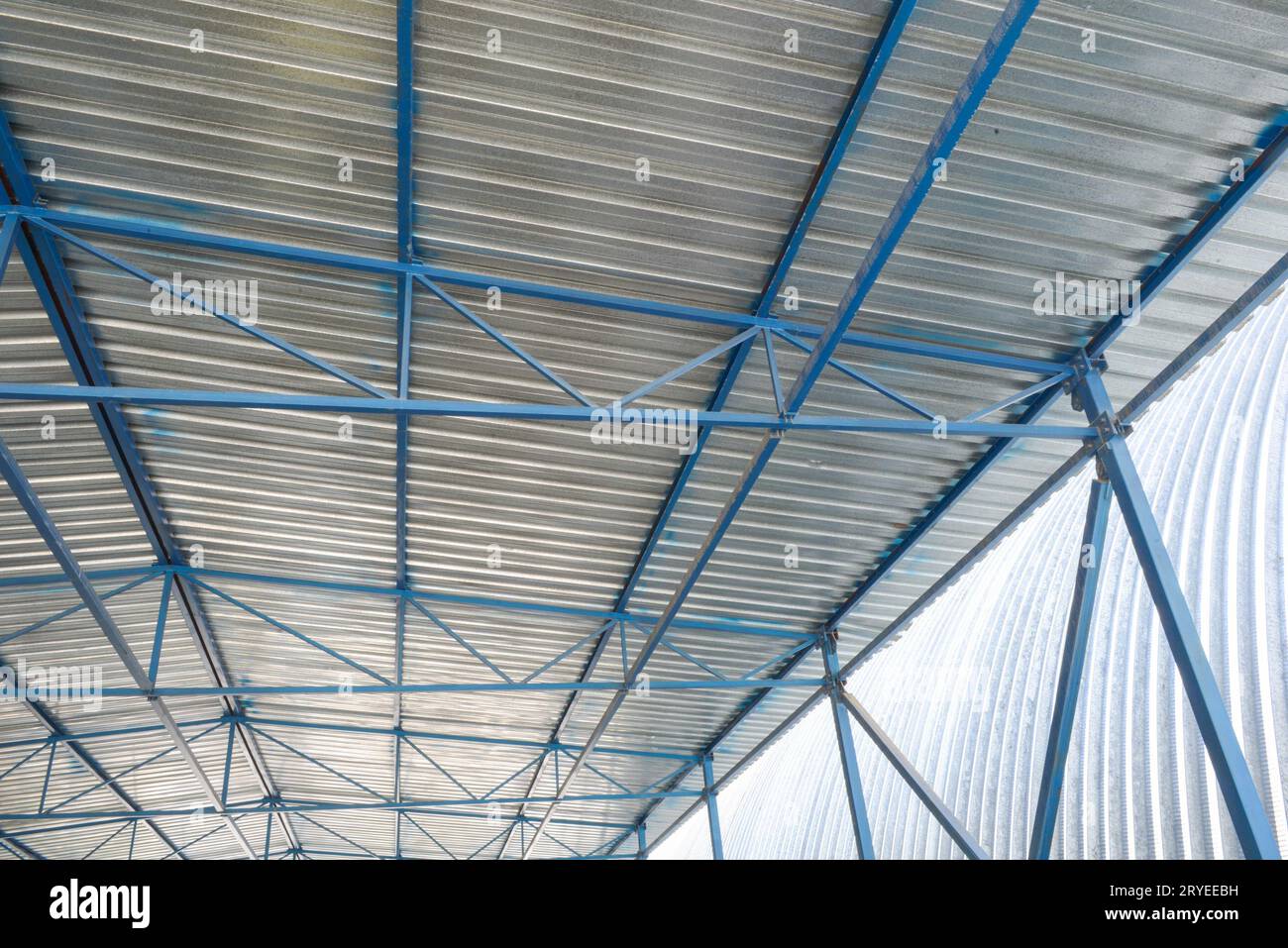 Metal roof of industrial facility Stock Photo - Alamy