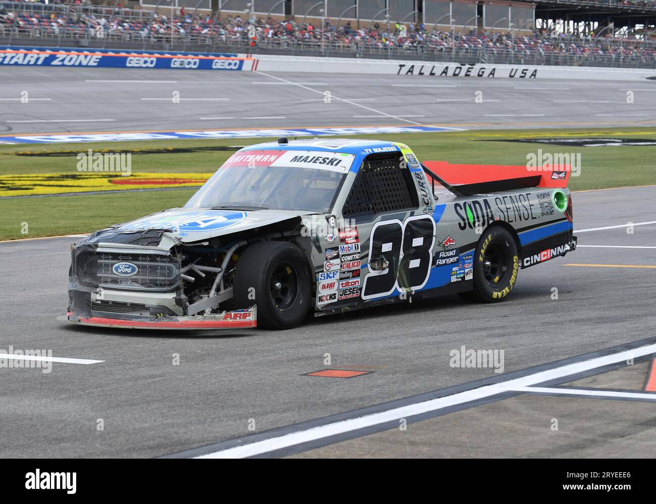 TALLADEGA, AL - SEPTEMBER 30: Ty Majesky (#98 Thorsport Racing Soda ...