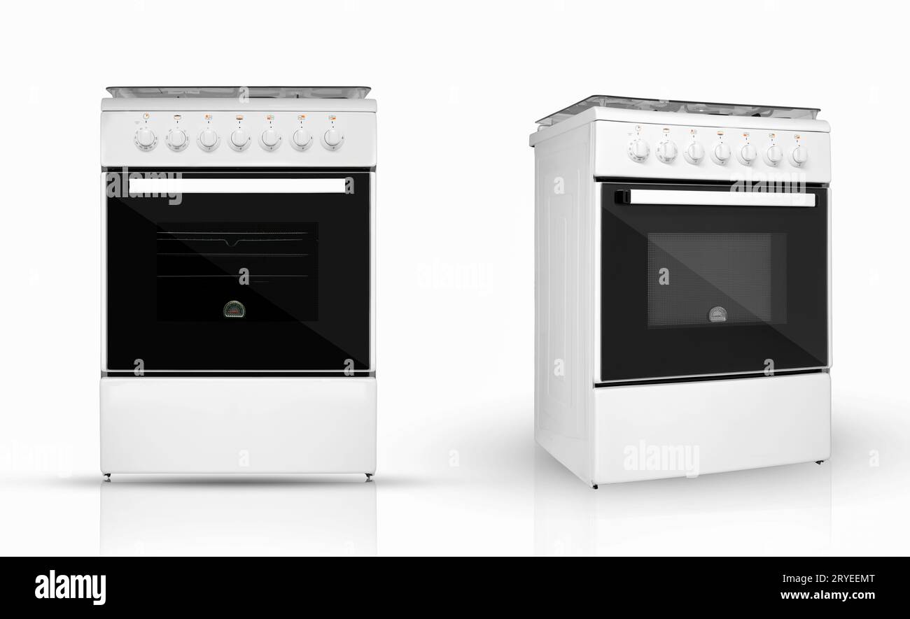 Oven over white background Stock Photo - Alamy