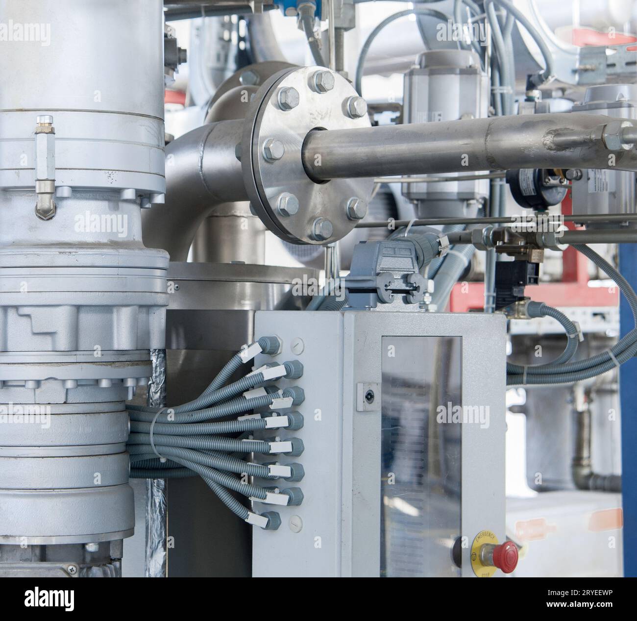 The electrical panel at the plant. the electrical distribution panel in ...