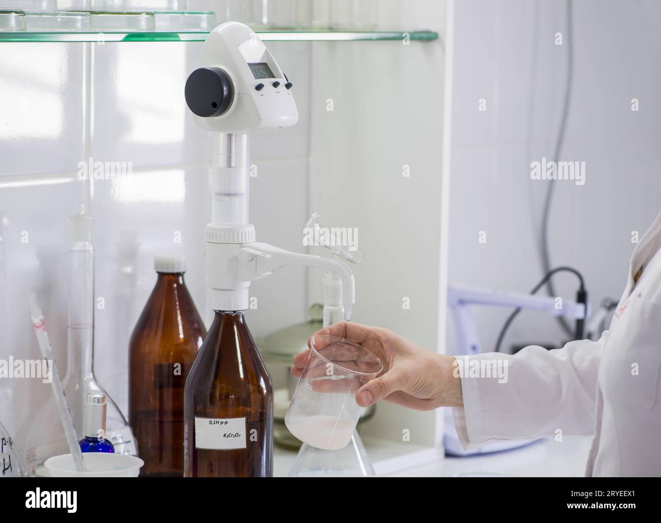 Laboratory of dairy plant Stock Photo - Alamy