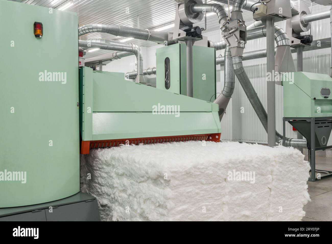 Carding machine in textile factory Stock Photo - Alamy