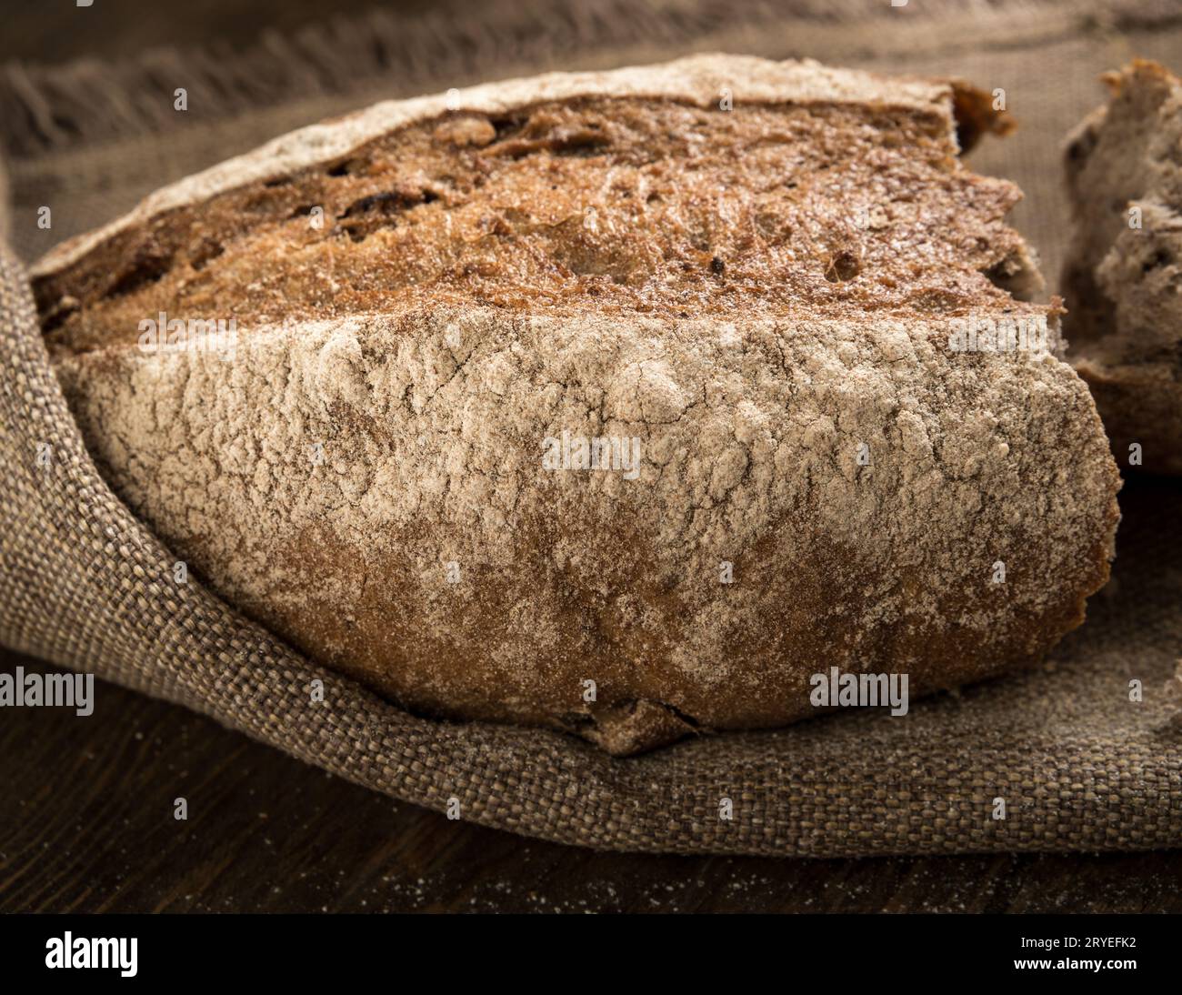 Loaf of bread top view Stock Photo - Alamy