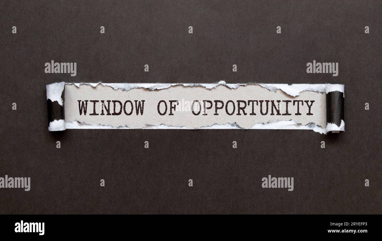 text Window of opportunity, concept Stock Photo - Alamy
