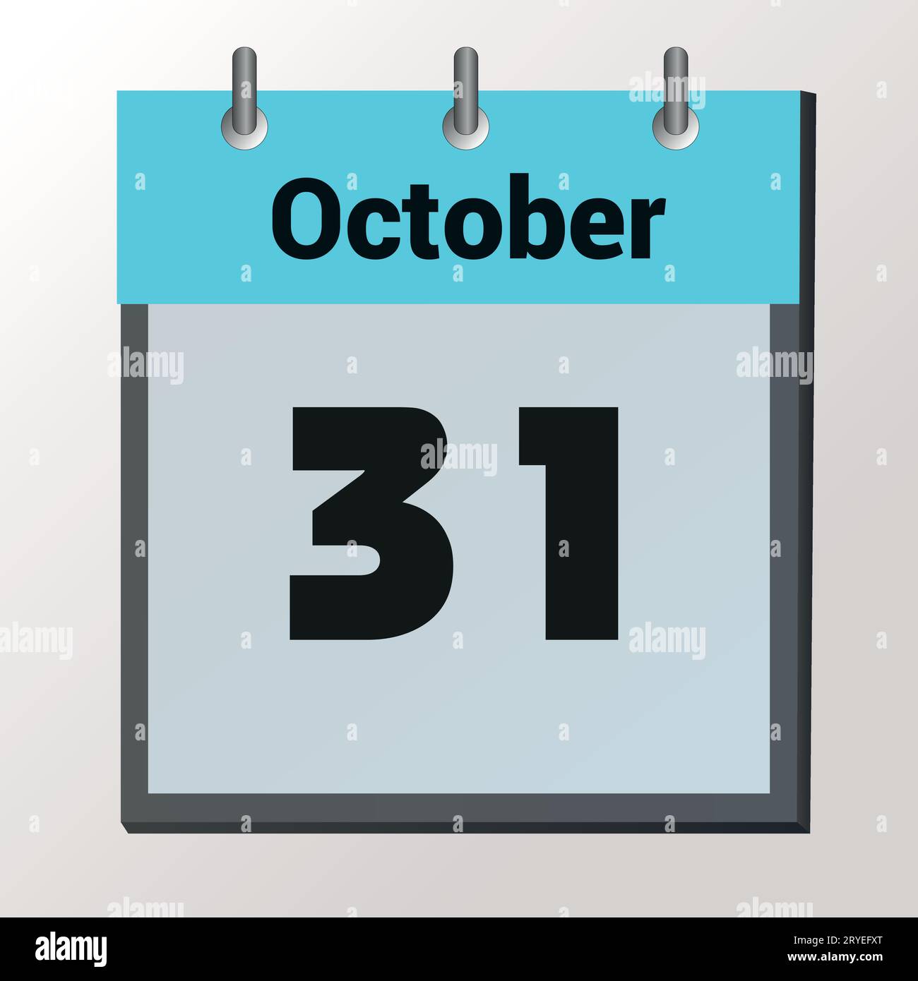 day on the calendar, vector image format, October 31 Stock Vector Image ...