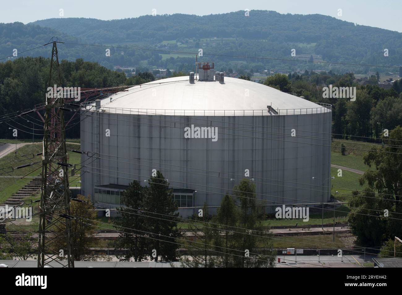 Oil depot for storage of fossil fuels Stock Photo - Alamy