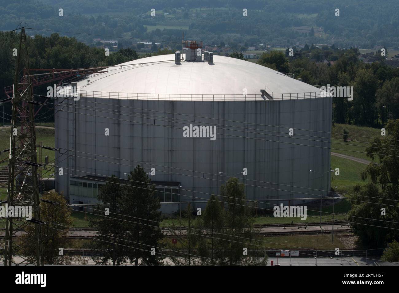 Oil depot for storage of fossil fuels Stock Photo - Alamy