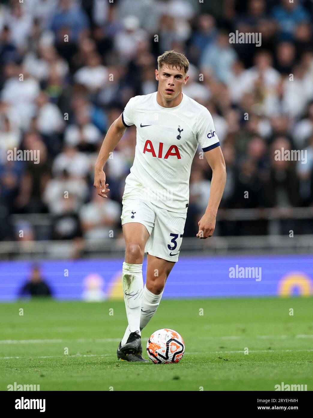 London, UK. 30th Sep, 2023. Micky van de Ven of Tottenham during the ...