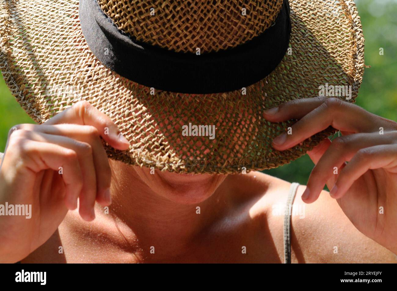Sun protection hat hi-res stock photography and images - Alamy