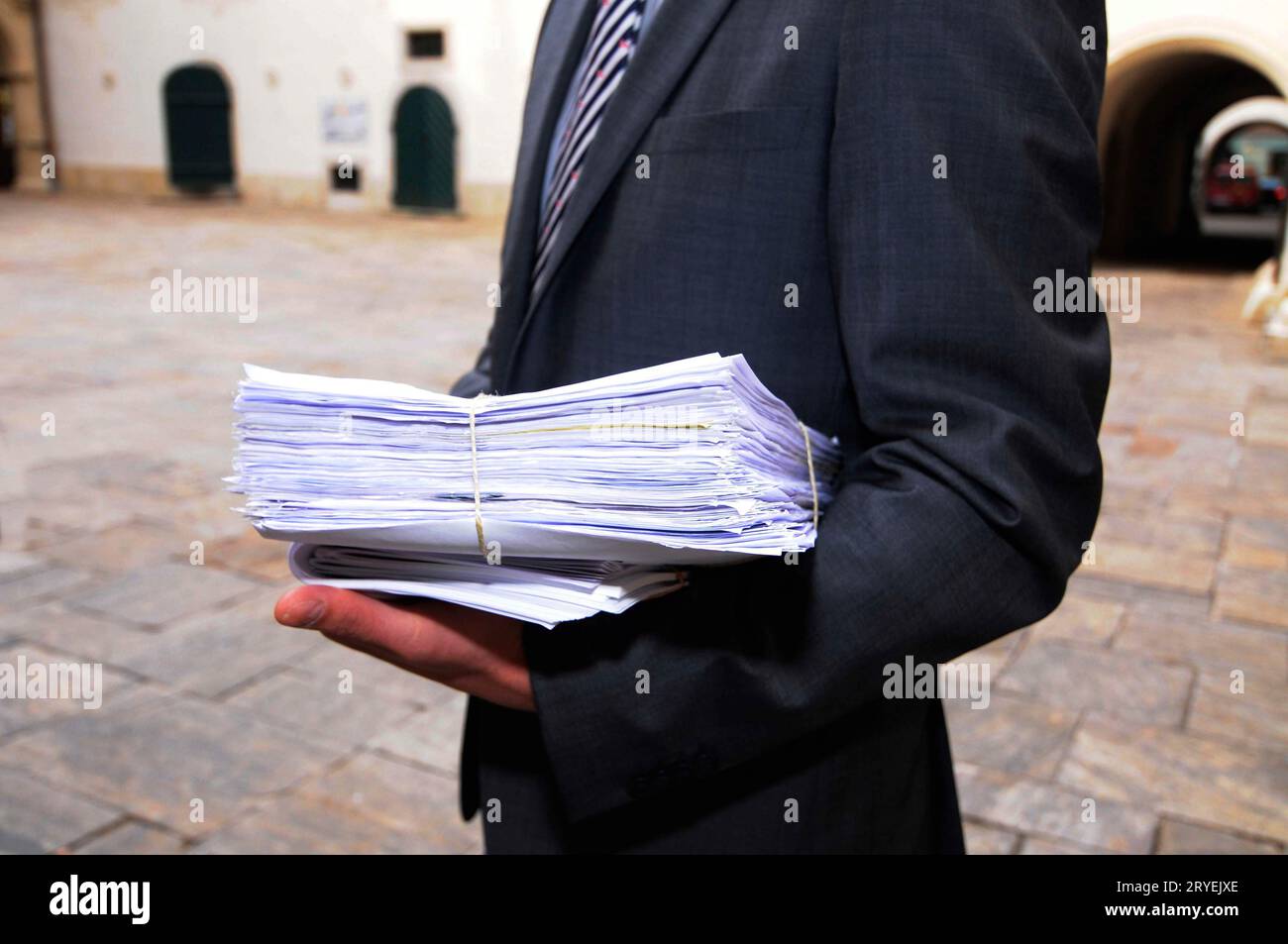 Files and paperwork in the administration Stock Photo - Alamy