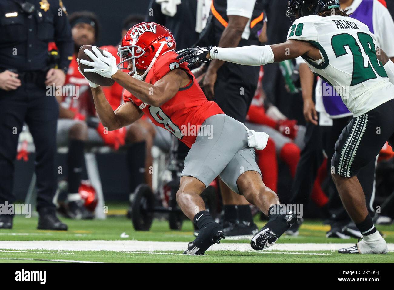 Las Vegas, NV, USA. 30th Sep, 2023. UNLV Rebels wide receiver Timothy ...