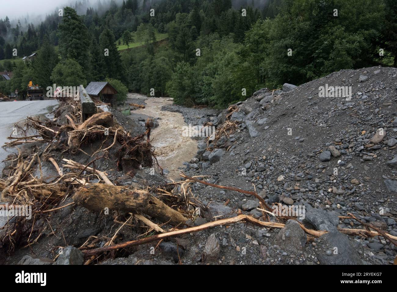 Damage and destruction by floods Stock Photo - Alamy
