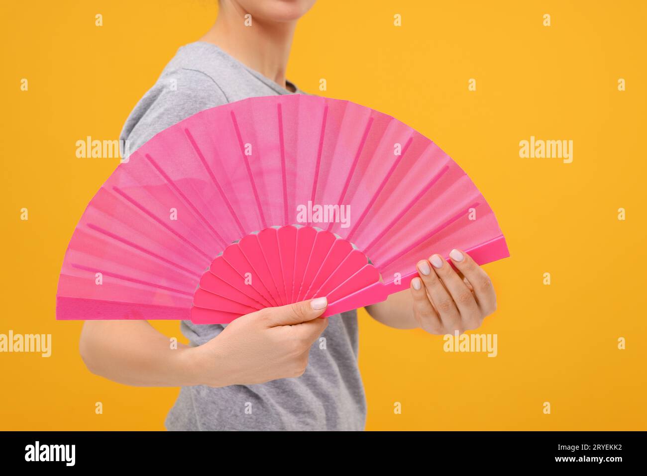 Hot day orange fan hi-res stock photography and images - Alamy