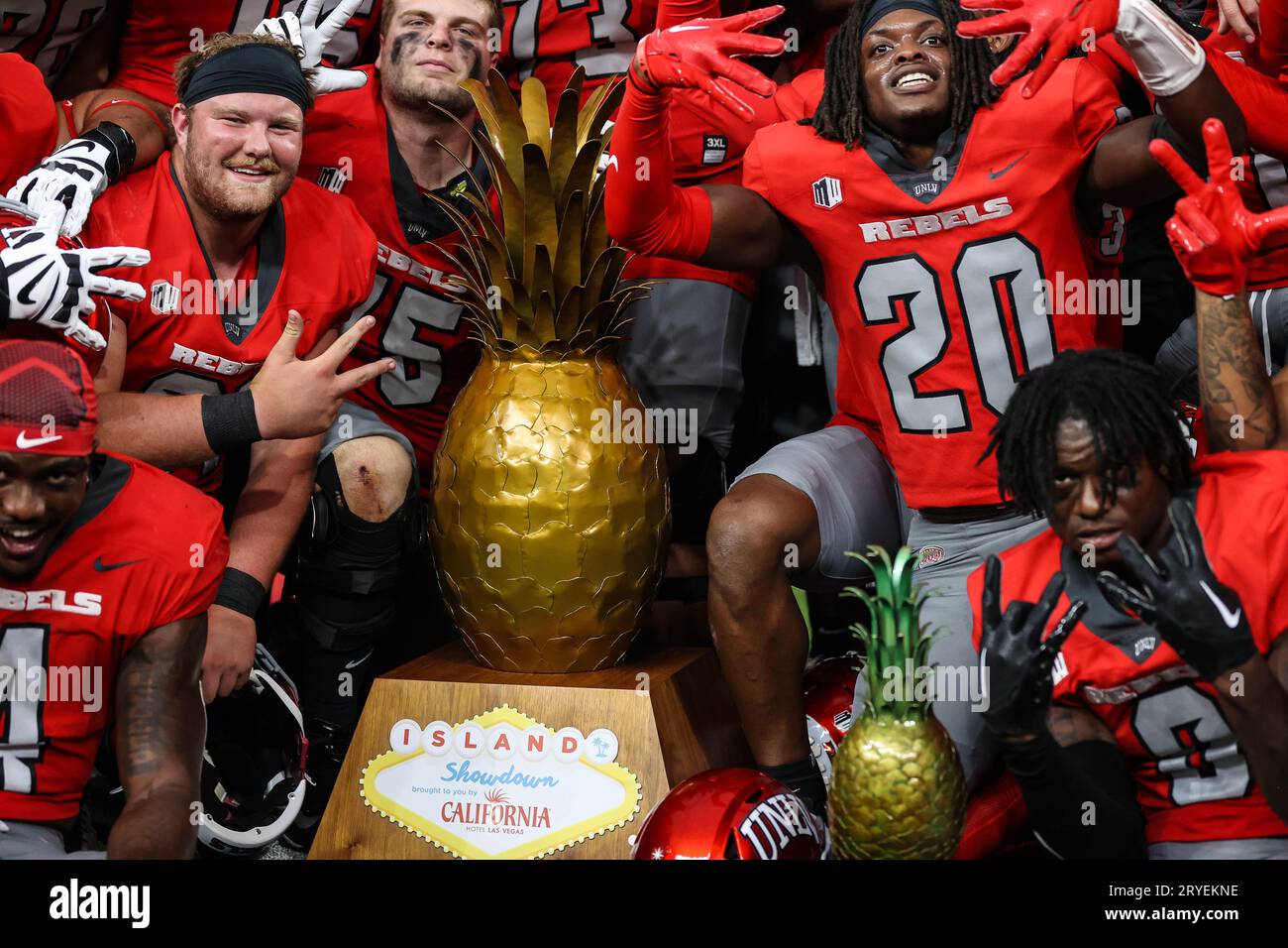 Las Vegas, NV, USA. 30th Sep, 2023. Several UNLV players pose for a ...