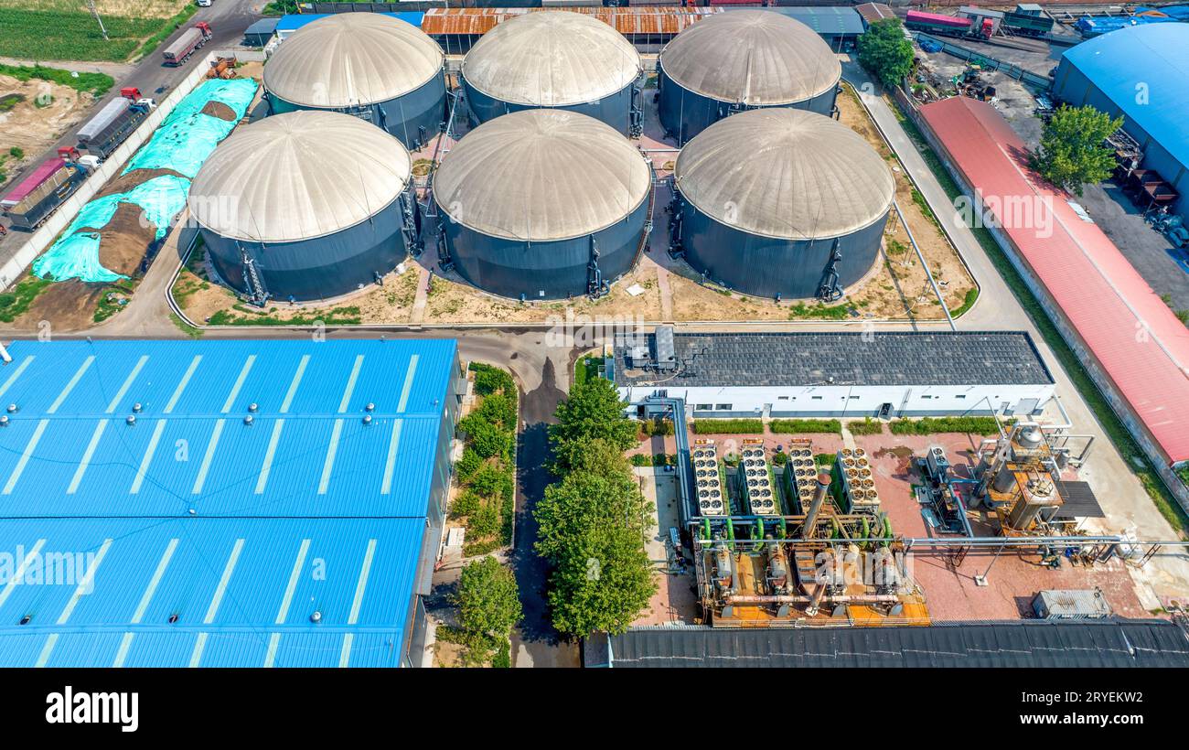Biogas anaerobic fermentation tanks, biogas power plants, and ...