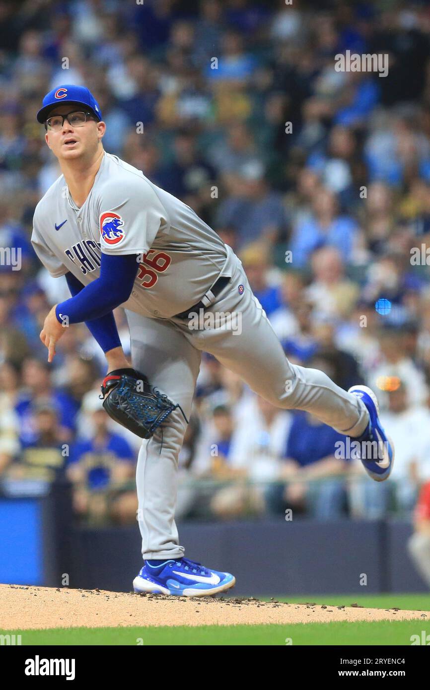 MILWAUKEE, WI - SEPTEMBER 30: Chicago Cubs starting pitcher Jordan ...