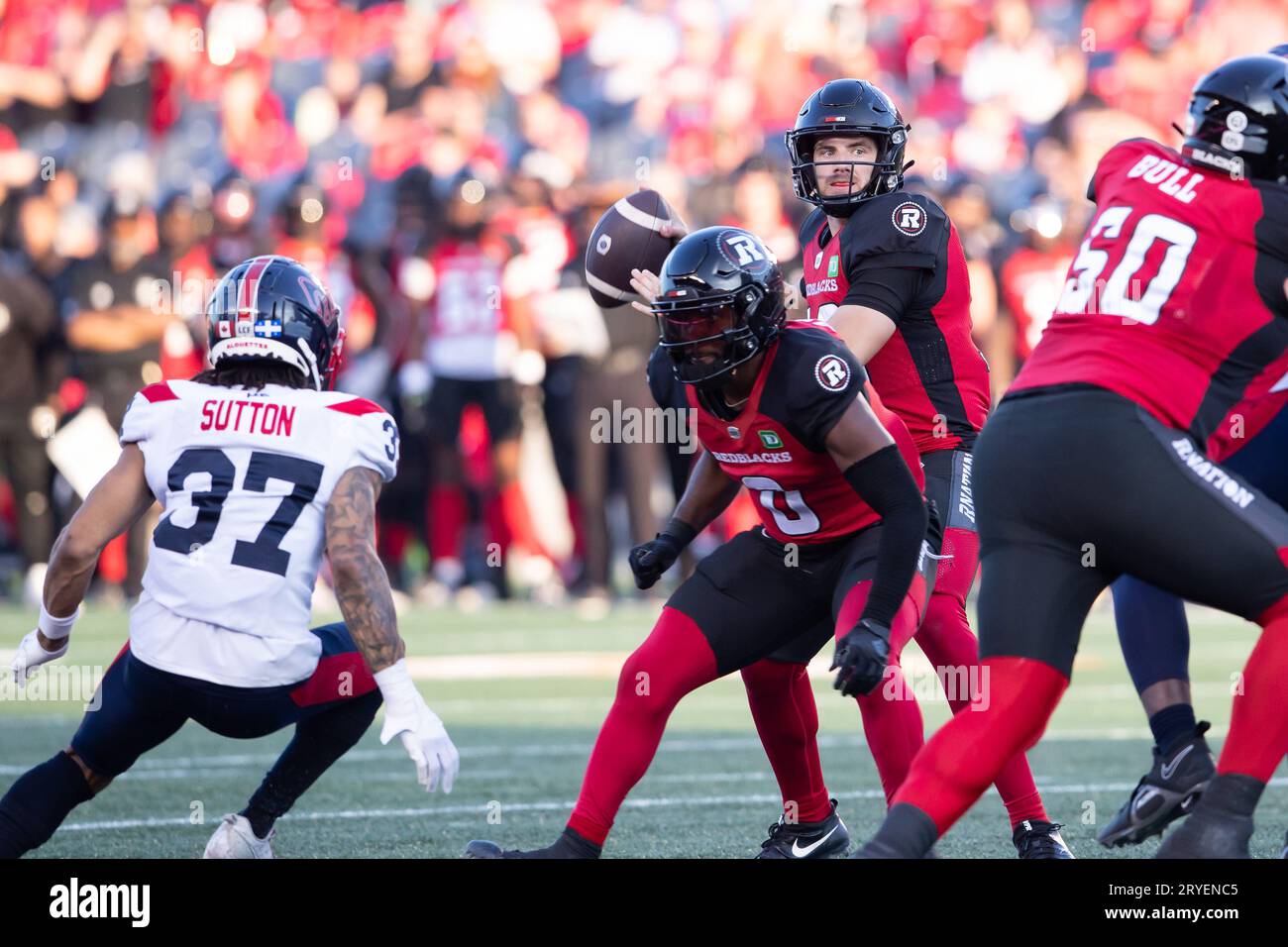Ottawa, Canada. 30th Sep, 2023. Ottawa Redblacks quarterback Dustin ...