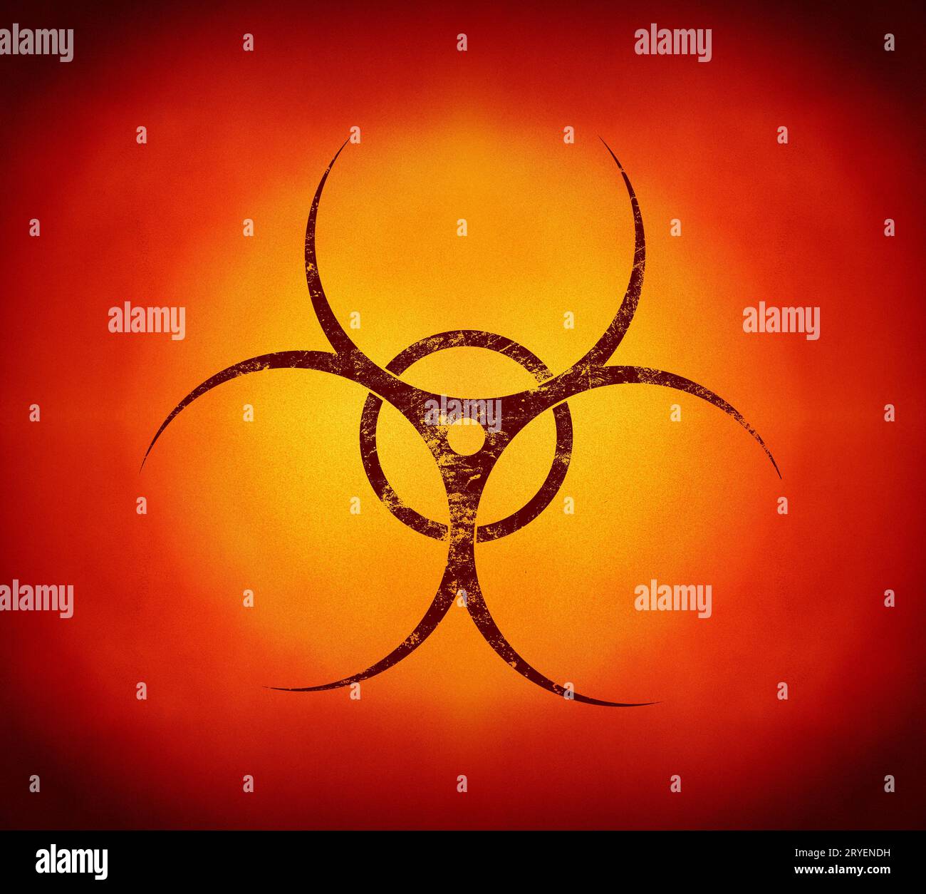 Red biohazard sign over yellow background Stock Photo - Alamy