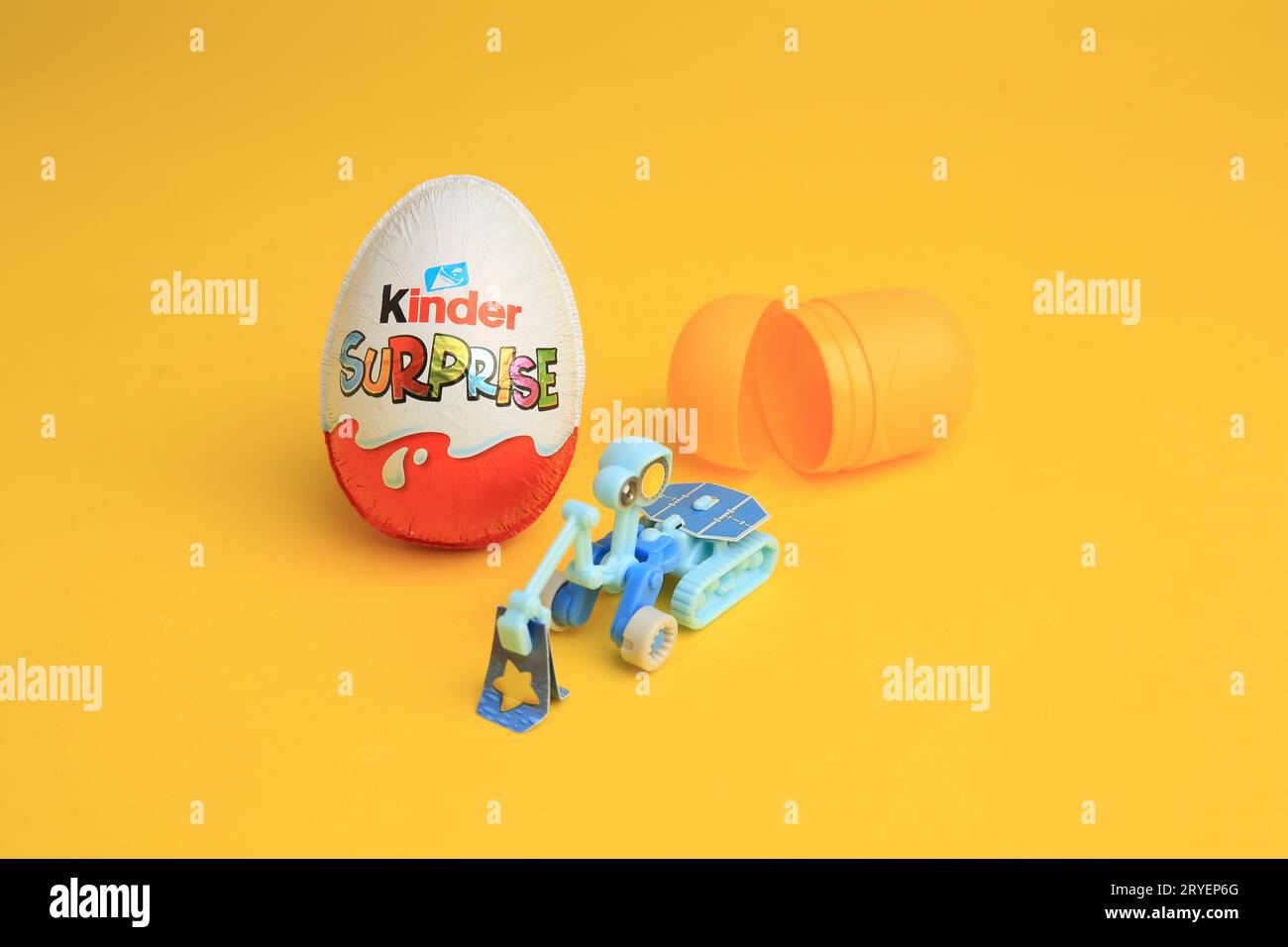 Sveti Vlas, Bulgaria - July 3, 2023: Kinder Surprise Egg, plastic ...