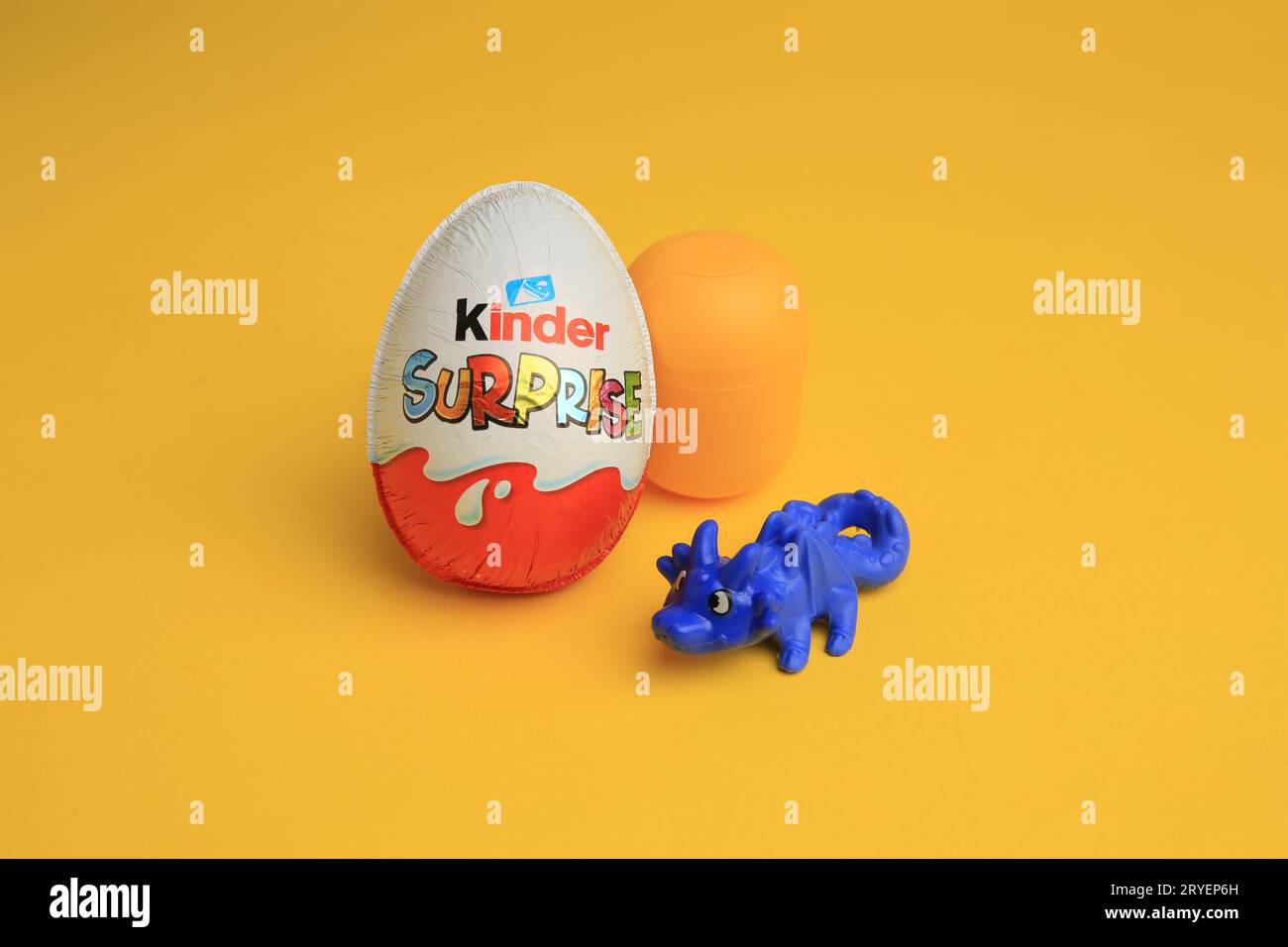 Sveti Vlas, Bulgaria - July 3, 2023: Kinder Surprise Egg, plastic ...