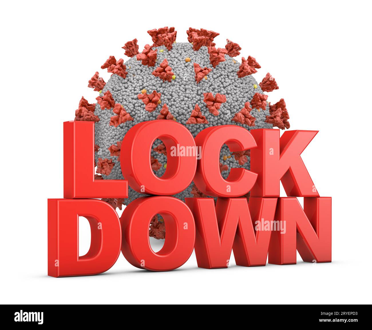 Lockdown warning Cut Out Stock Images & Pictures - Alamy