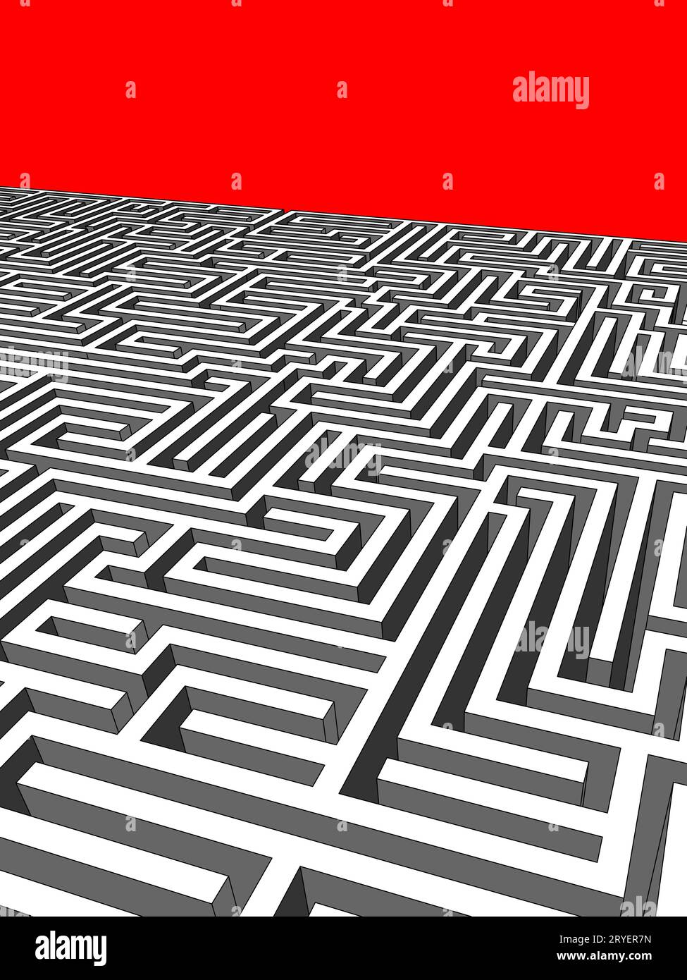 Huge and endless labyrinth of walls Stock Photo - Alamy