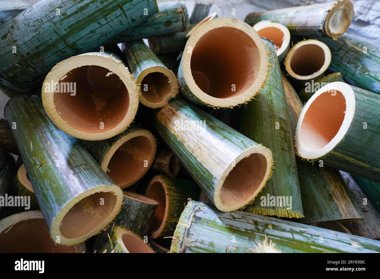 Bamboo tubes hi-res stock photography and images - Alamy