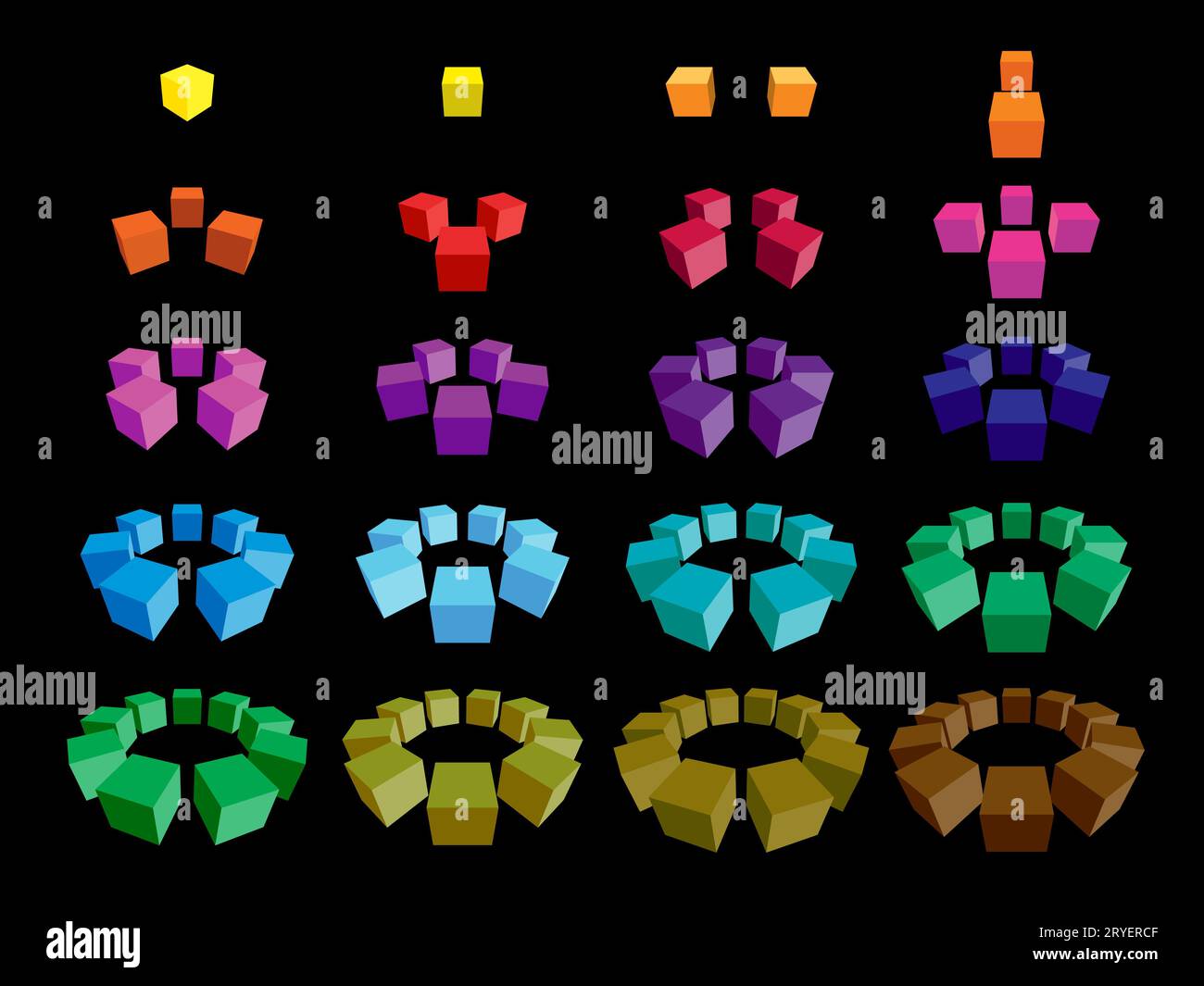 Collection of abstract geometric graphic design elements composed out ...