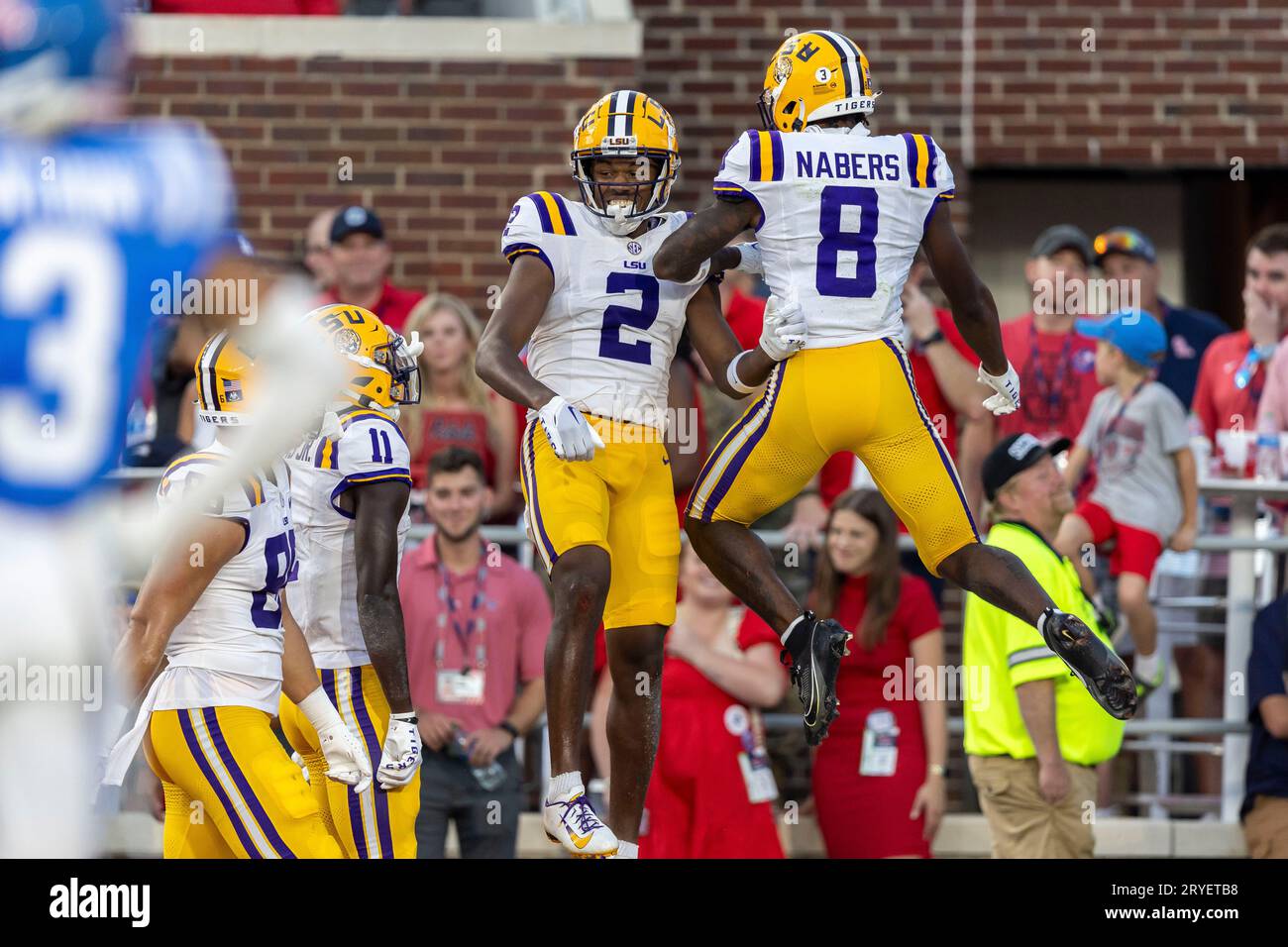 LSU wide receiver Kyren Lacy (2) celebrates his touchdown with wide ...